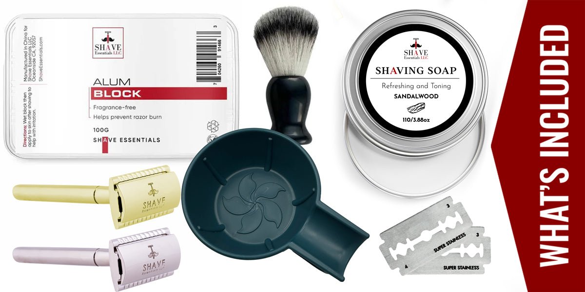 Wet Shave Kit by Shave Essentials: Ultimate Shaving Set